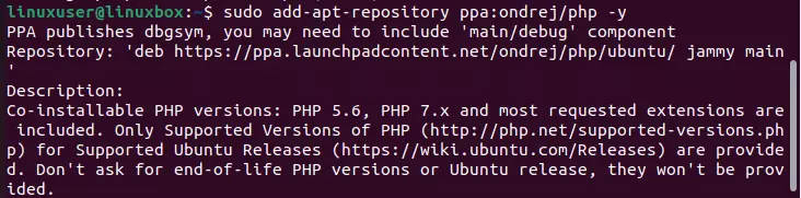 Установіть останню версію PHP на Ubuntu 22.04 6931_3