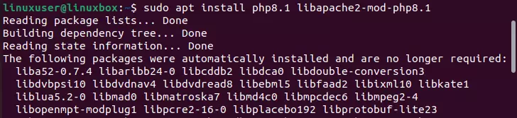 Enstale dènye PHP sou Ubuntu 22.04 6931_4