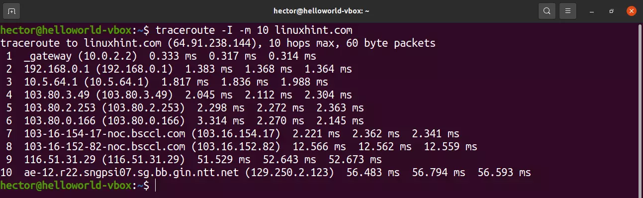 Conas Traceroute a Rith i Linux 6998_10