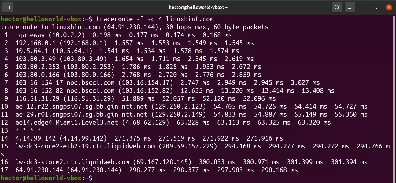 Nigute Ukoresha Traceroute muri Linux 6998_12