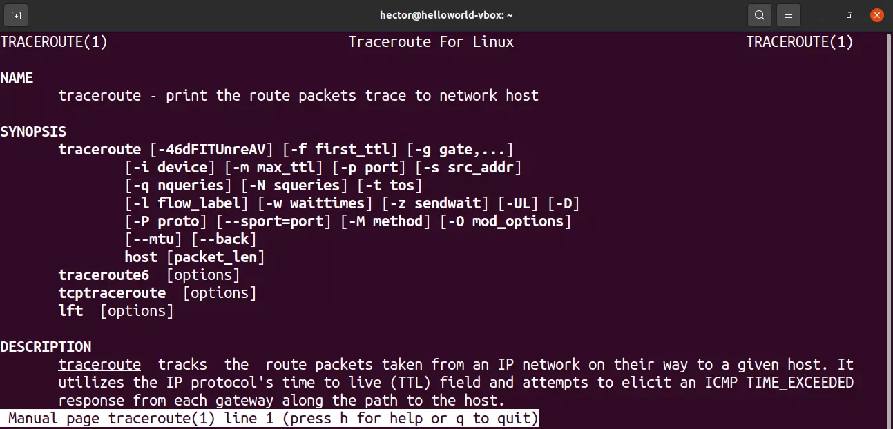 Giunsa ang Pagdagan sa Traceroute sa Linux 6998_15