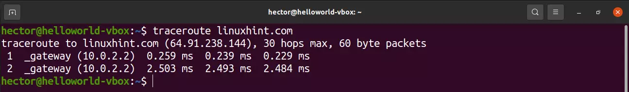 Linux-da Traceroute-u necə işə salmaq olar 6998_2