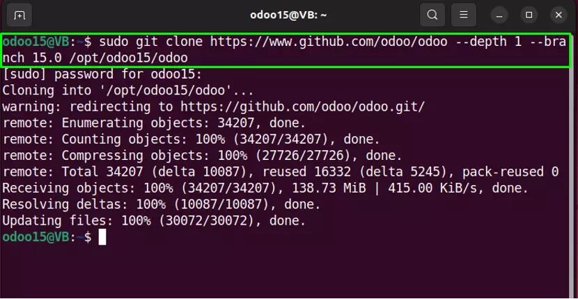 Ubuntu 22.04 တွင် Odoo 15 ကို ထည့်သွင်းနည်း 69_16