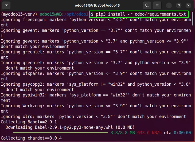 Uyifaka njani iOdoo 15 ku-Ubuntu 22.04 69_21