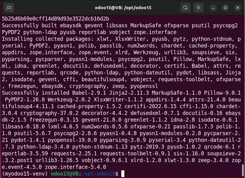 Uyifaka njani iOdoo 15 ku-Ubuntu 22.04 69_22
