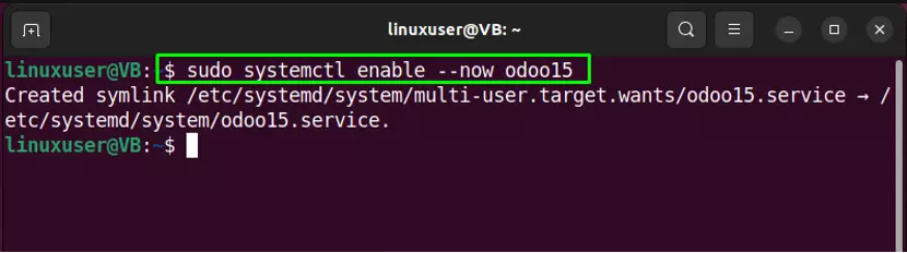 Ինչպես տեղադրել Odoo 15-ը Ubuntu 22.04-ում 69_33
