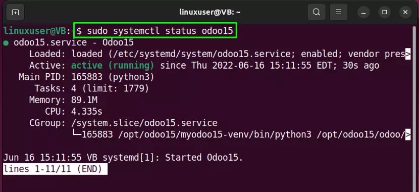 Kaip įdiegti „Odoo 15“ Ubuntu 22.04 69_34