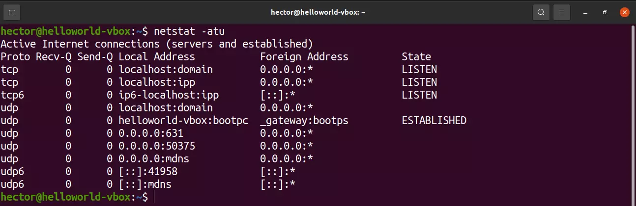 Hvordan liste opp åpne porter på Linux? 7001_2