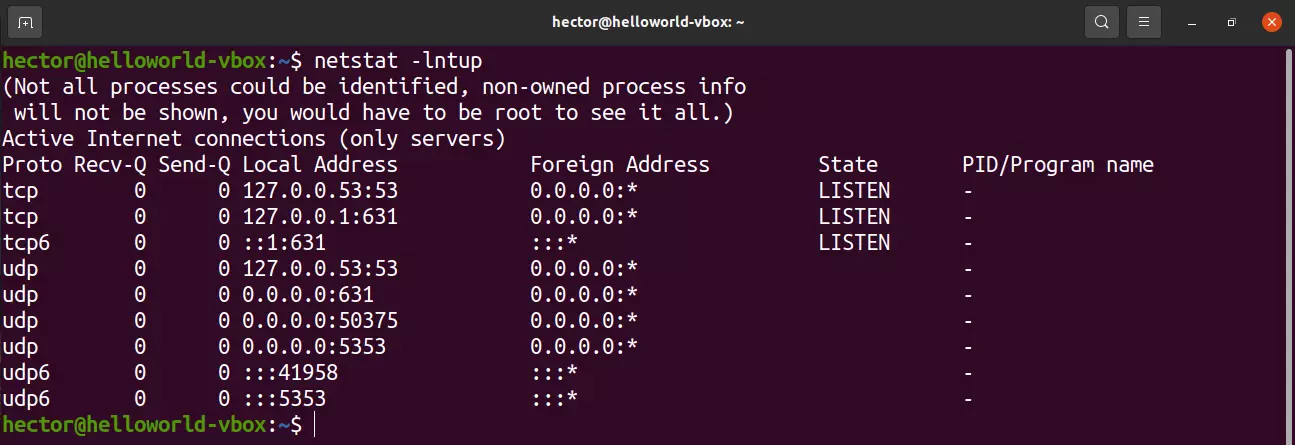 Jak vypsat seznam otevřených portů v systému Linux? 7001_4