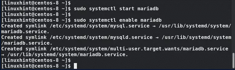 RHEL 8/ CentOS 8 මත MariaDB අනුකරණය 7007_5