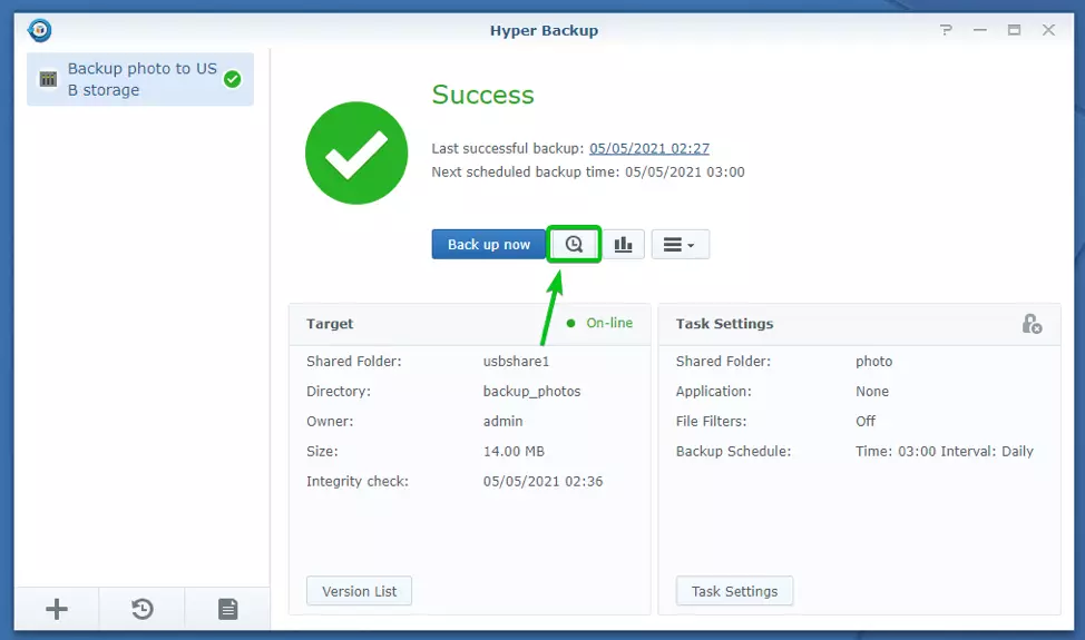 כיצד להשתמש בגיבוי היפר של Synology 7039_104