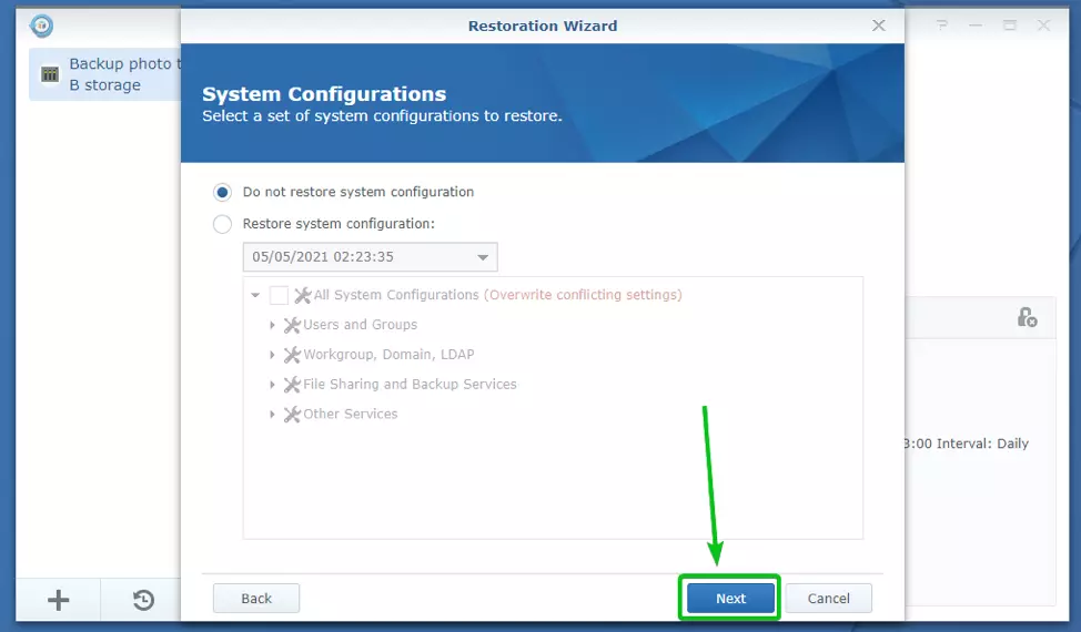 Giunsa Paggamit ang Synology Hyper Backup 7039_114