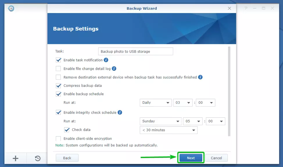 Giunsa Paggamit ang Synology Hyper Backup 7039_52