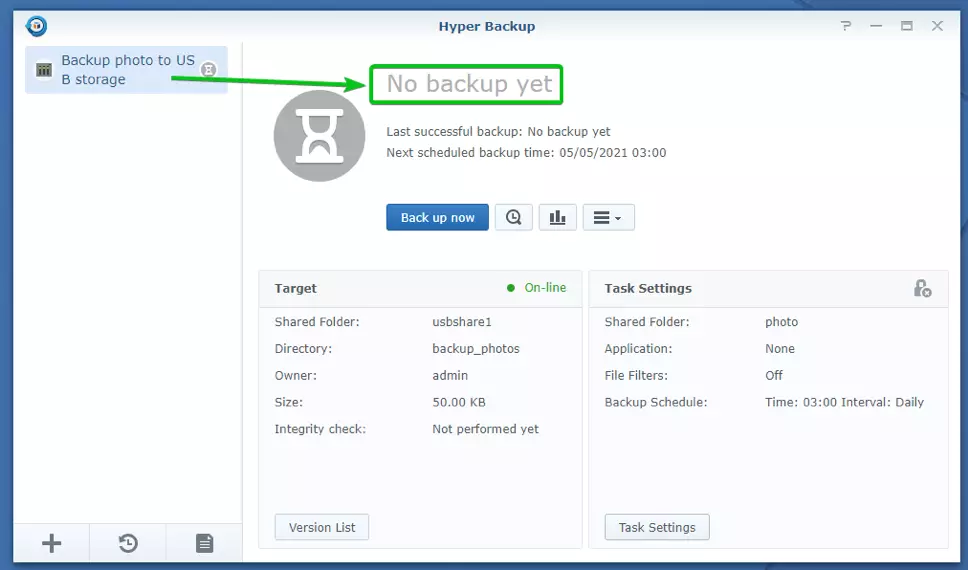 Synology Hyper Backup の使用方法 7039_61