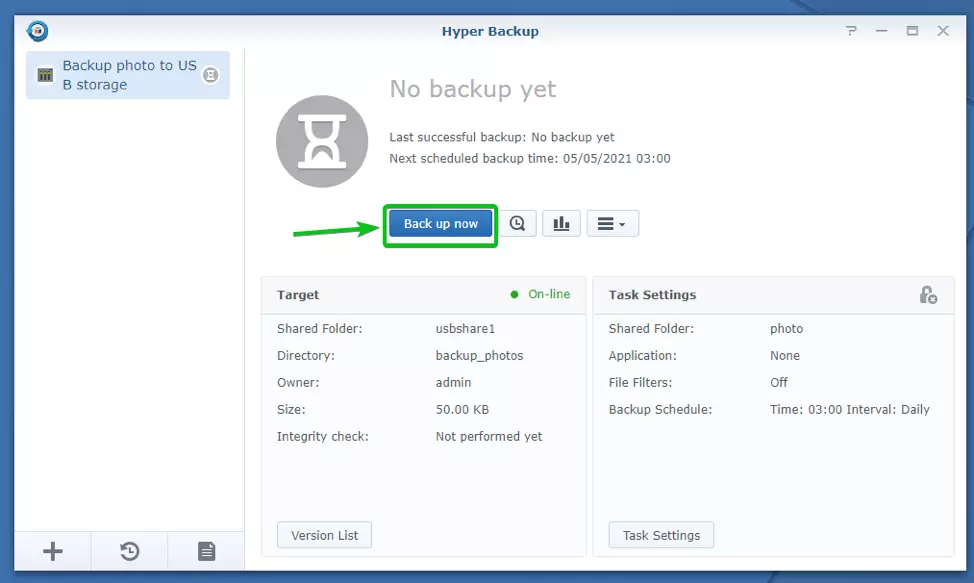 Как да използвате Synology Hyper Backup 7039_62