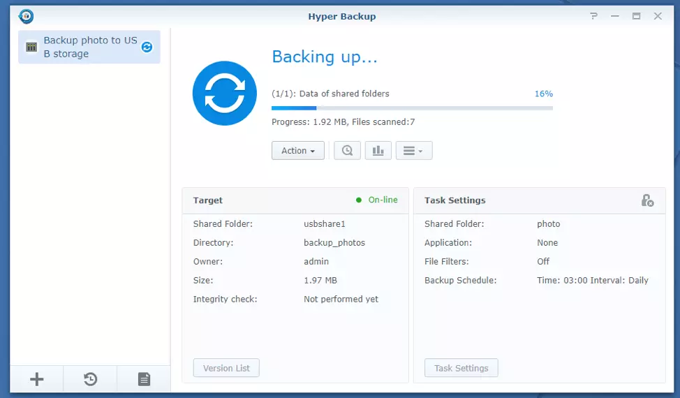 Giunsa Paggamit ang Synology Hyper Backup 7039_65