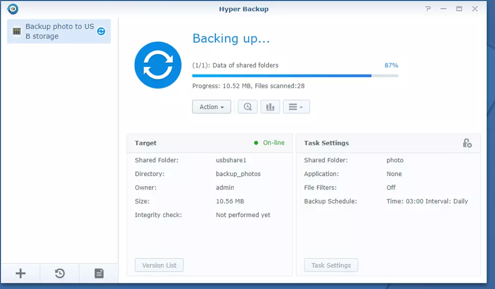 Как да използвате Synology Hyper Backup 7039_66