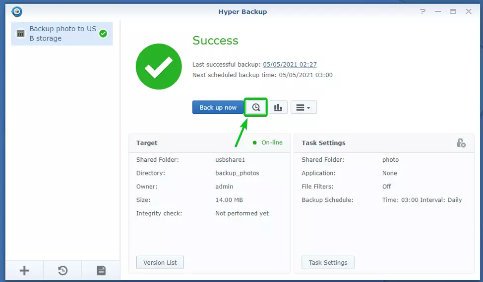 Giunsa Paggamit ang Synology Hyper Backup 7039_69