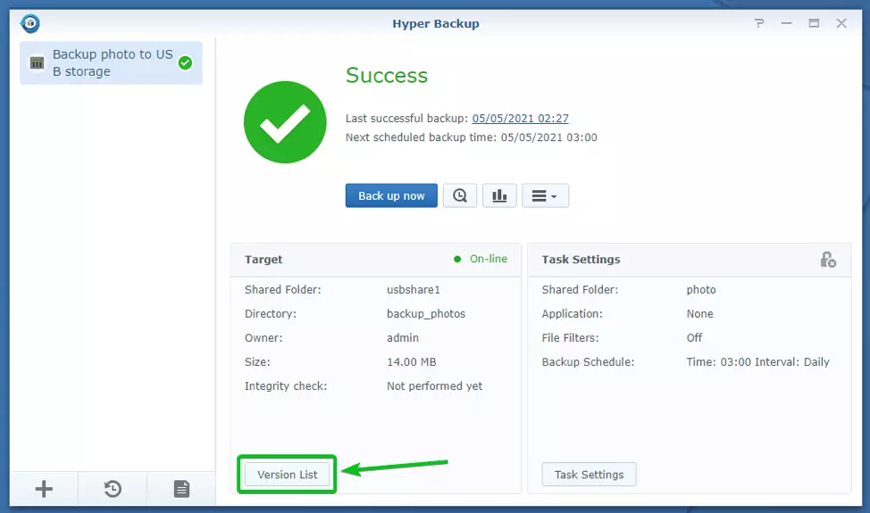 Sådan bruger du Synology Hyper Backup 7039_76