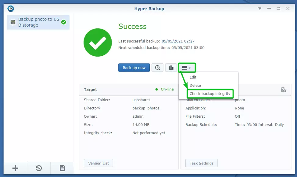 כיצד להשתמש בגיבוי היפר של Synology 7039_88