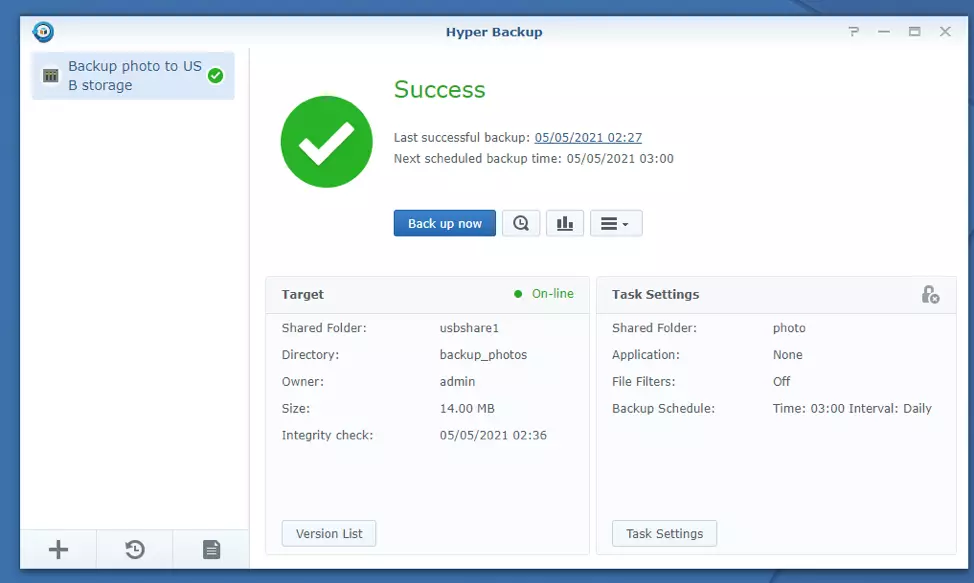 Kā lietot Synology Hyper Backup 7039_93