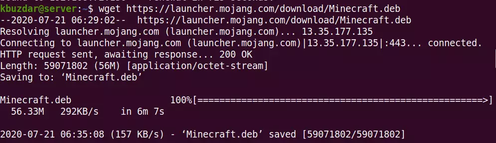 Installige Minecraft Ubuntu 20.04 LTS-i 7049_1