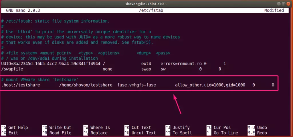 Linux VM'de Komut Satırından VMware Paylaşımlarını Monte Etme 7054_28