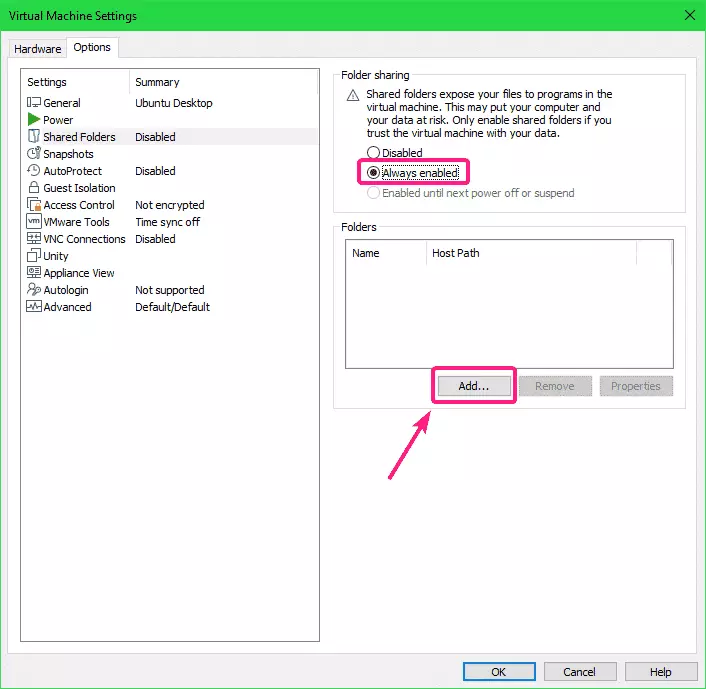 הרכבה של VMware Shares משורת הפקודה ב-Linux VM 7054_3