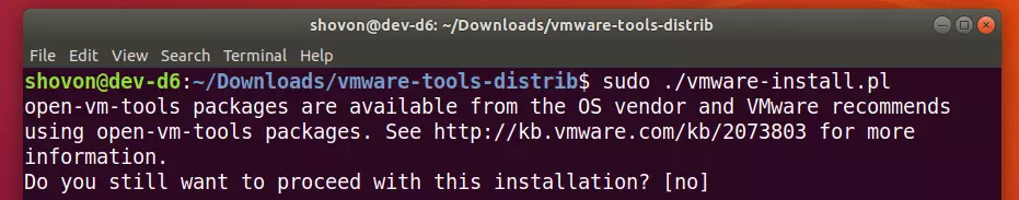 Ubuntu/Debian VMware વર્ચ્યુઅલ મશીન પર VMware ટૂલ્સ કેવી રીતે ઇન્સ્ટોલ કરવું 7055_20
