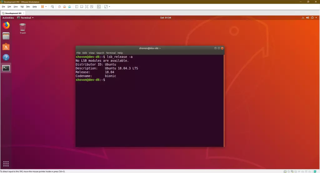 Sådan installeres VMware-værktøjer på Ubuntu/Debian VMware Virtual Machine 7055_8