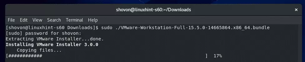 CentOS 8 ରେ VMware ୱର୍କଷ୍ଟେସନ୍ ପ୍ରୋ 15 ସଂସ୍ଥାପନ କରନ୍ତୁ | 7058_16