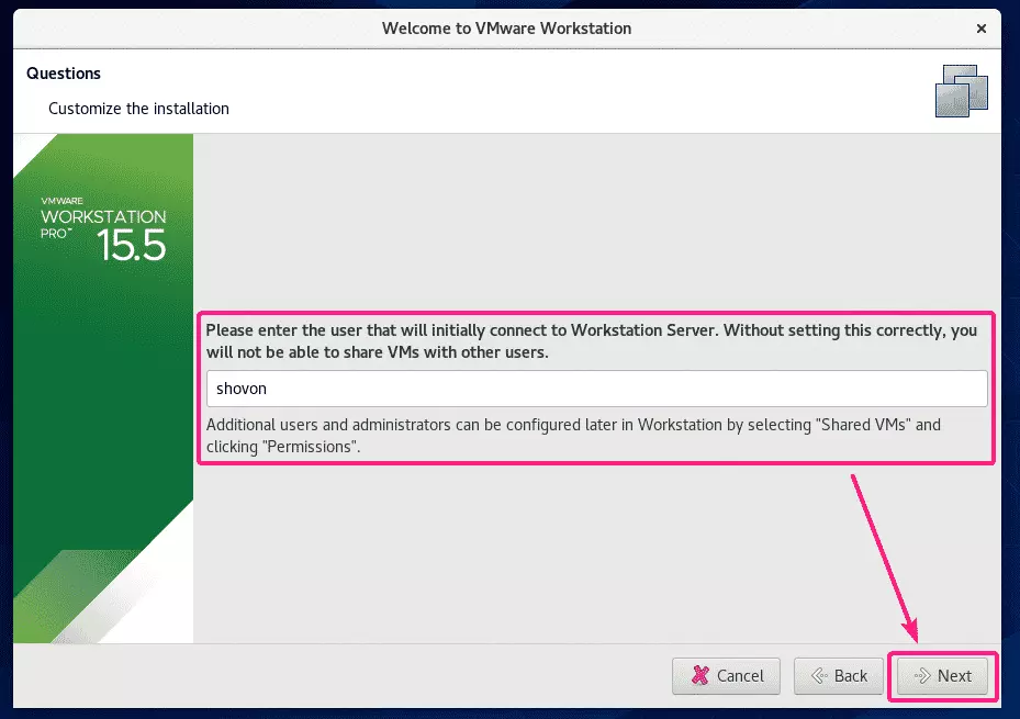 CentOS 8 ରେ VMware ୱର୍କଷ୍ଟେସନ୍ ପ୍ରୋ 15 ସଂସ୍ଥାପନ କରନ୍ତୁ | 7058_26