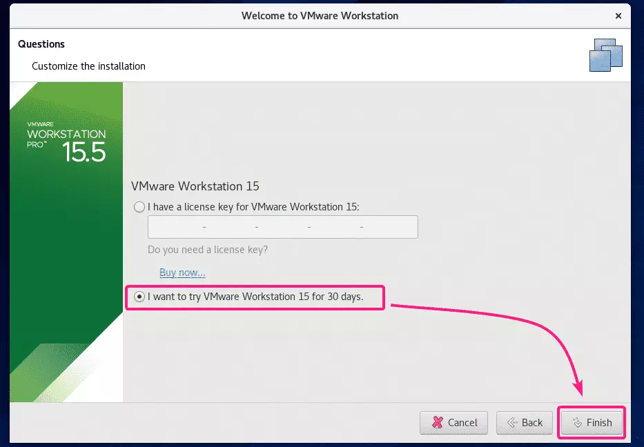 CentOS 8 پر VMware ورک سٹیشن پرو 15 انسٹال کریں۔ 7058_29