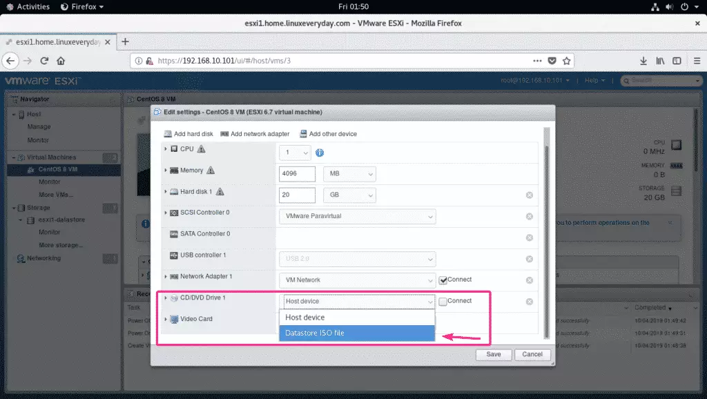 VMware ESXi 서버에 CentOS 8을 설치하는 방법 7059_20