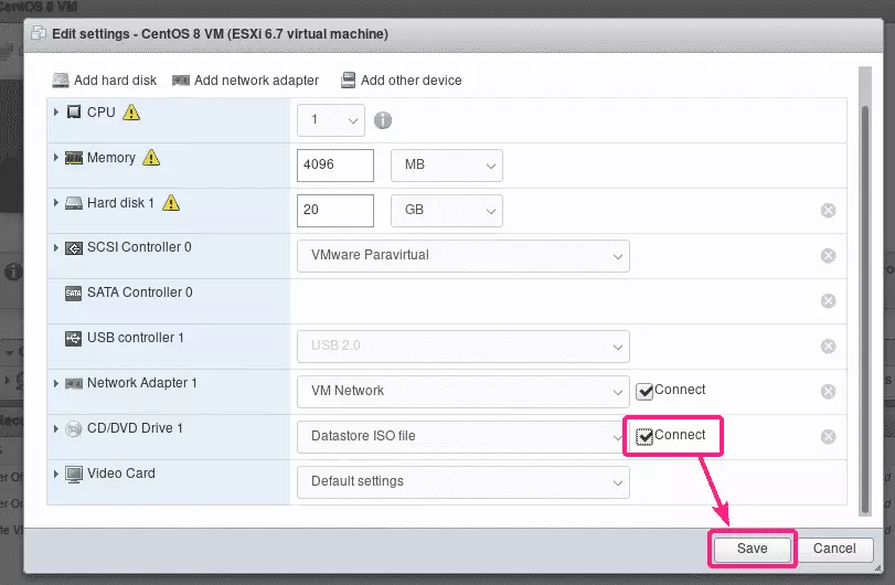 Kako instalirati CentOS 8 na VMware ESXi poslužitelj 7059_22