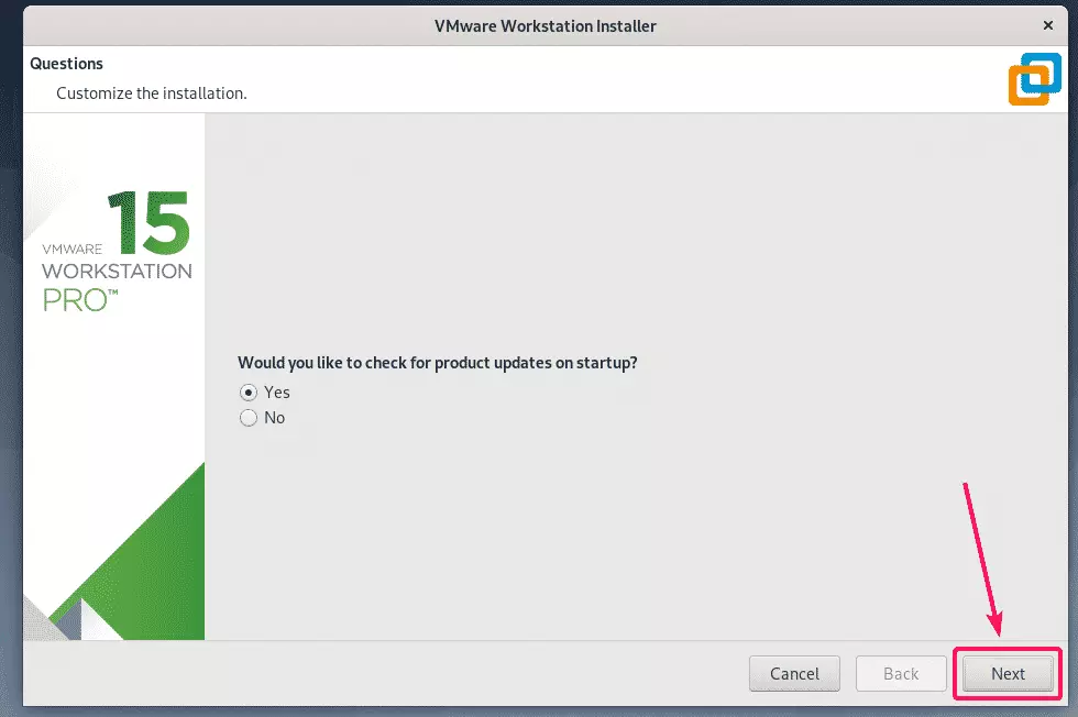 Fametrahana VMware Workstation Pro amin'ny Debian 10 7060_17