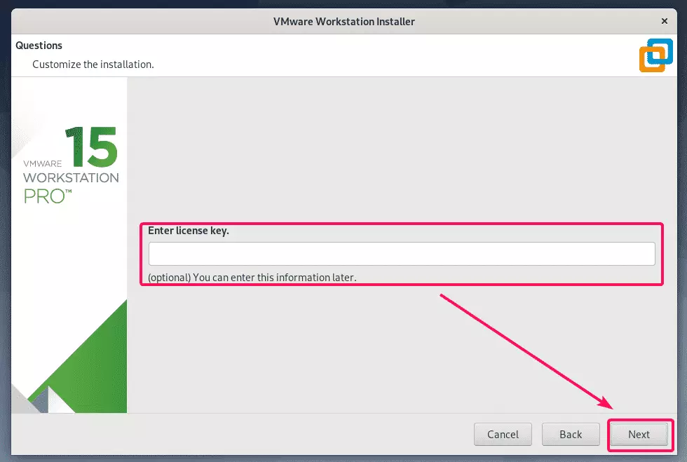 டெபியன் 10 இல் VMware வொர்க்ஸ்டேஷன் ப்ரோவை நிறுவுகிறது 7060_22