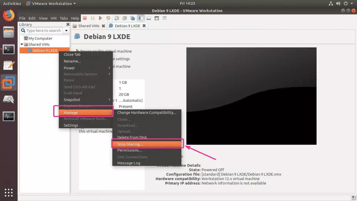Ubuntu で VMware Workstation Pro 共有 VM を操作する 7064_20