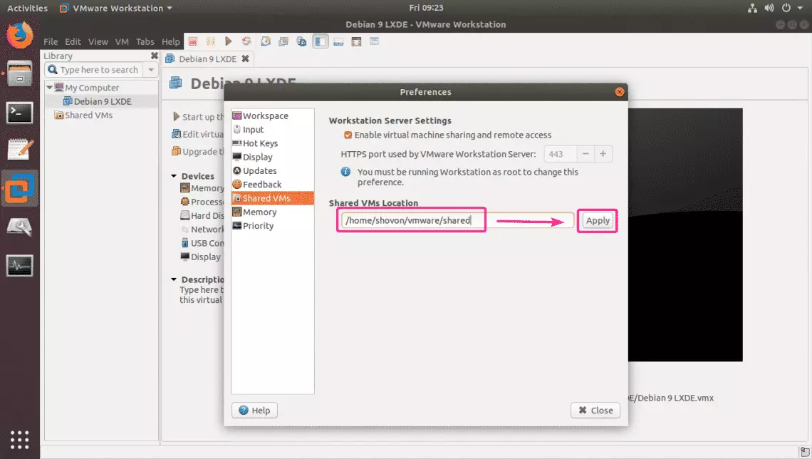 Ubuntu에서 VMware Workstation Pro 공유 VM 사용 7064_3