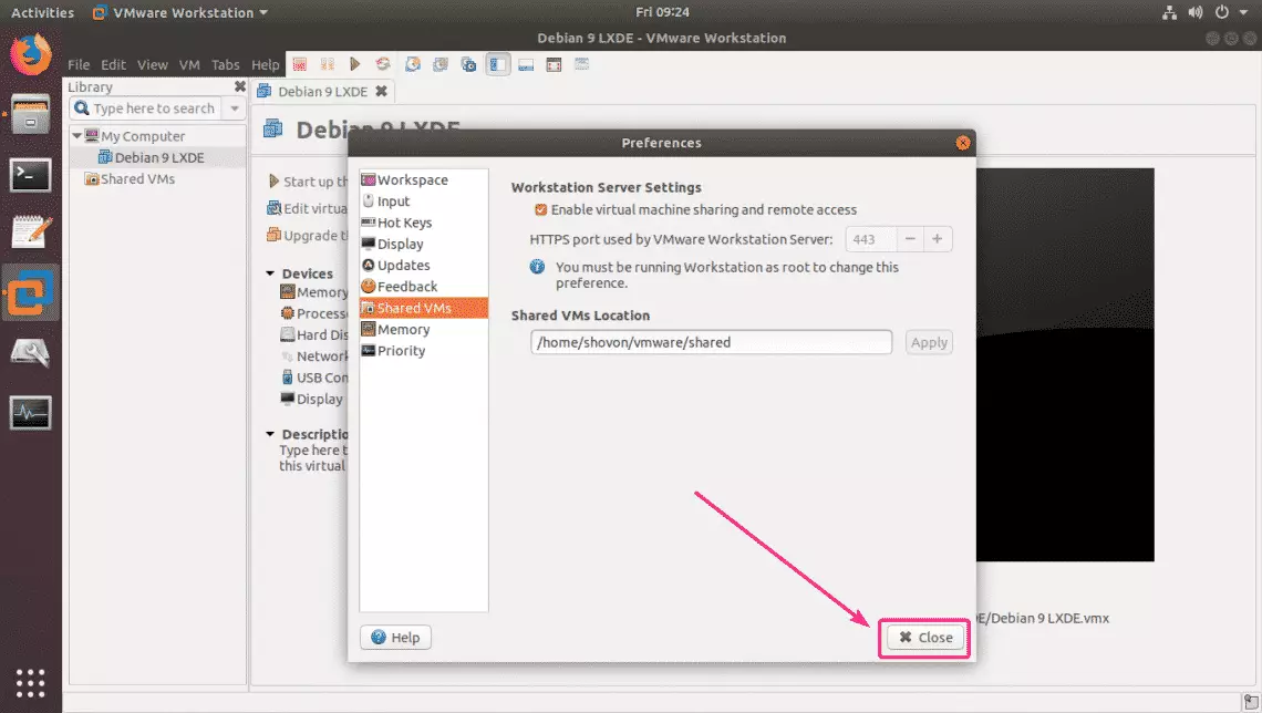 Dolgozzon VMware Workstation Pro megosztott virtuális gépekkel Ubuntun 7064_5