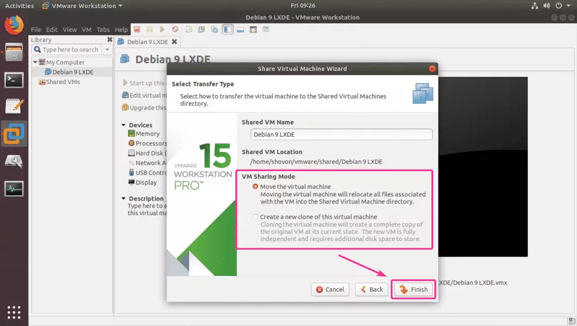 Ubuntu 'ਤੇ VMware ਵਰਕਸਟੇਸ਼ਨ ਪ੍ਰੋ ਸ਼ੇਅਰਡ VMs ਨਾਲ ਕੰਮ ਕਰੋ 7064_8