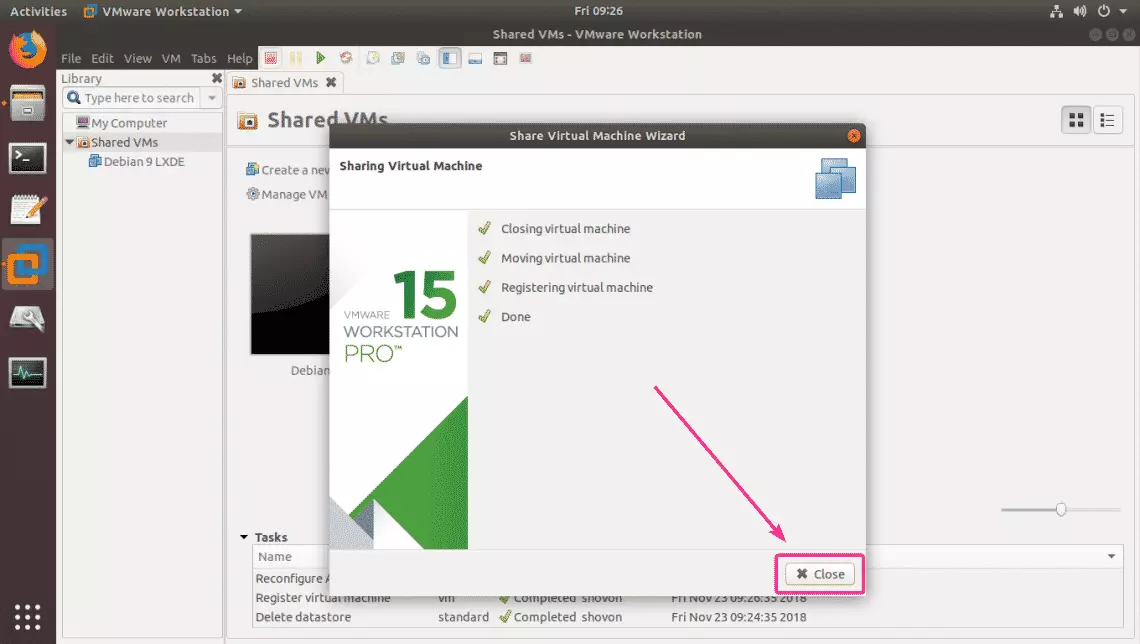 Laboru kun VMware Workstation Pro Shared VMs sur Ubuntu 7064_9