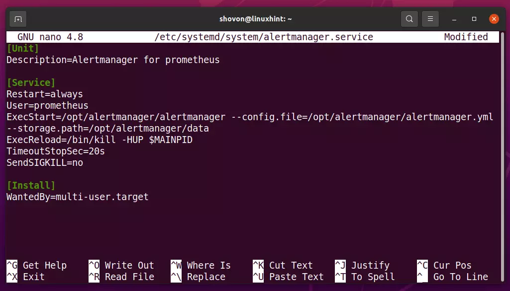 Com instal·lar i configurar Prometheus Alert Manager a Ubuntu 20.04 LTS 7072_15