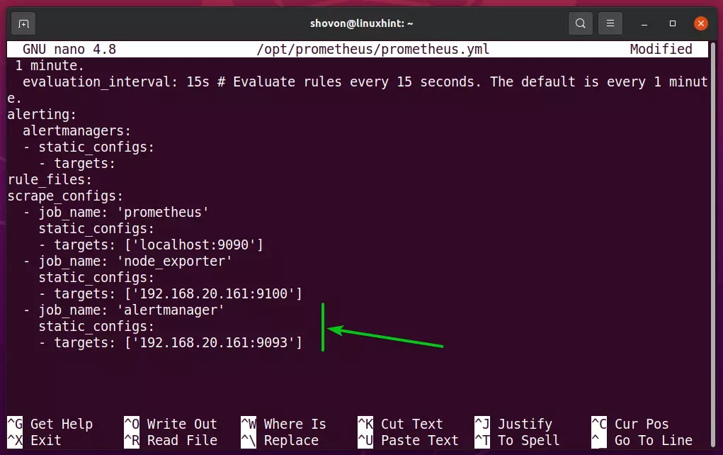 Nola instalatu eta konfiguratu Prometheus Alert Manager Ubuntu 20.04 LTS-n 7072_23