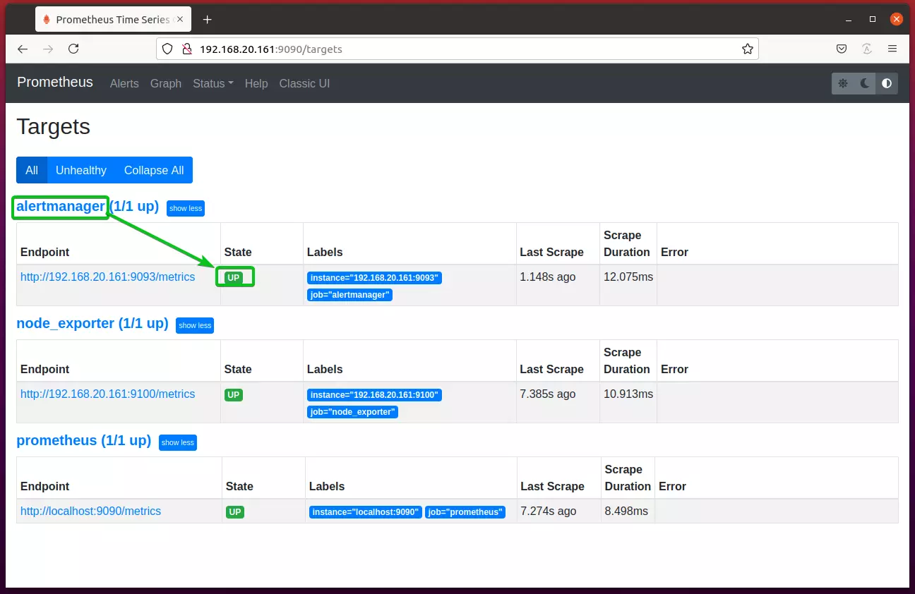 วิธีการติดตั้งและกำหนดค่า Prometheus Alert Manager บน Ubuntu 20.04 LTS 7072_26