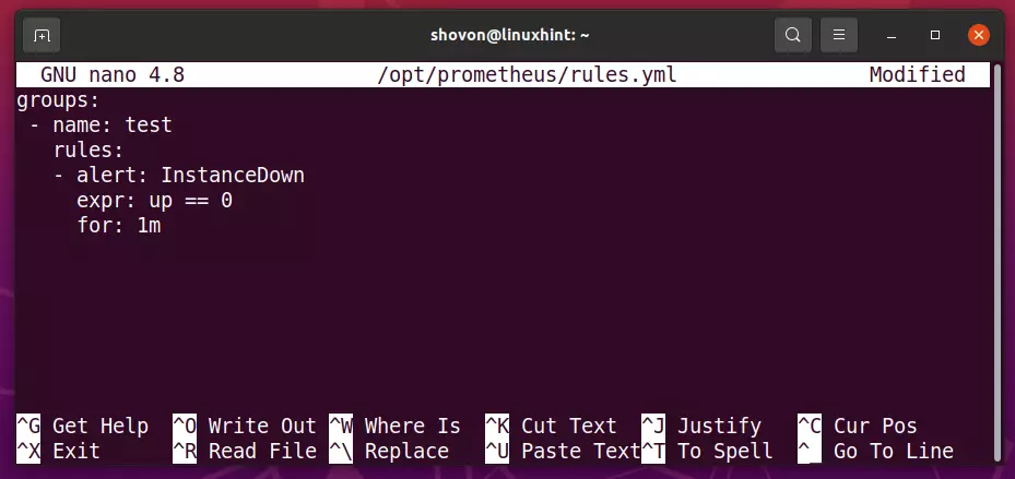 Com instal·lar i configurar Prometheus Alert Manager a Ubuntu 20.04 LTS 7072_32