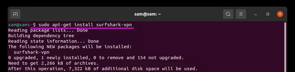 Kuinka suojata Ubuntu Linux -järjestelmäsi SurfShark VPN: llä 7081_4