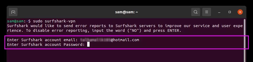 Nola babestu Ubuntu Linux sistema SurfShark VPN-rekin 7081_6