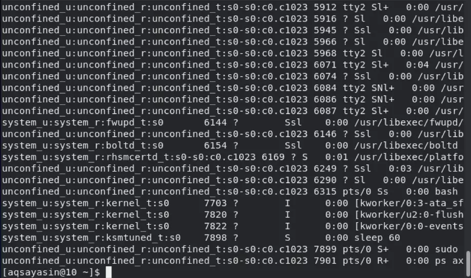 Giunsa Paglista ang Tanang Konteksto sa SELinux 7083_6