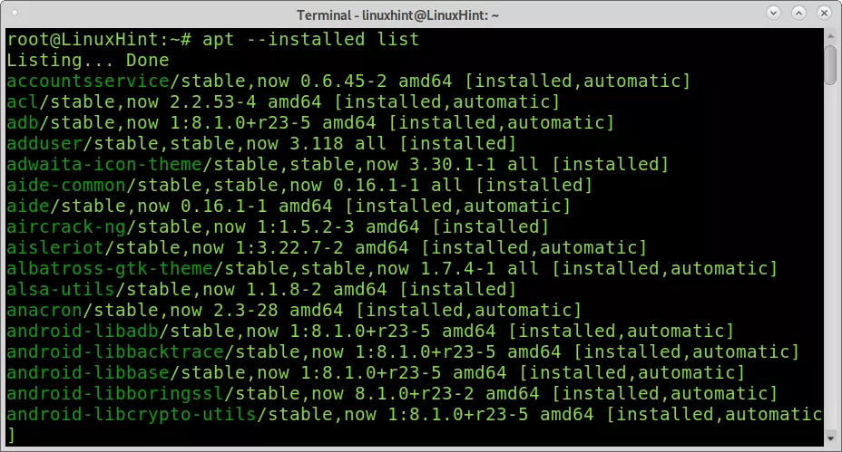 Wie überprüfe ich, ob ein Paket auf Debian und Ubuntu installiert ist? 7091_7